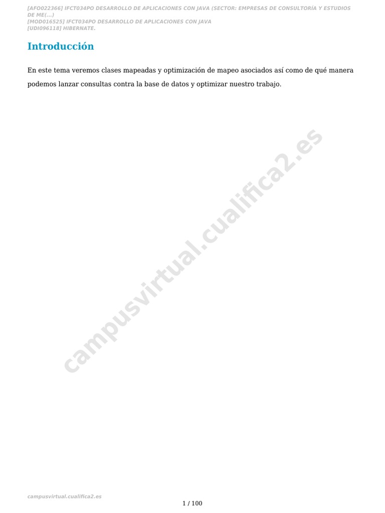 HIBERNATE | Descargar gratis PDF | SQL | Objeto (informática) HIBERNATE | Descargar gratis PDF | SQL | Objeto (informática)
