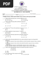 Grade 10 With TOS 1st Quarter Exam | PDF | Trigonometric Functions ...