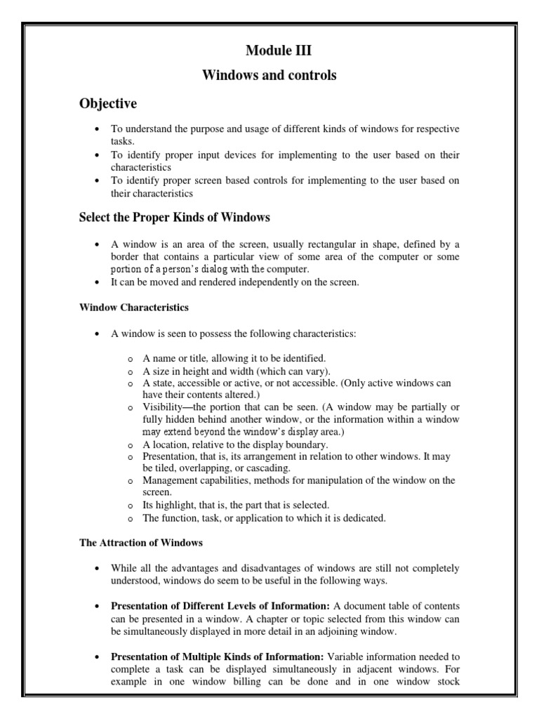 Module 4 | Download Free PDF | Window (Computing) | Button (Computing)