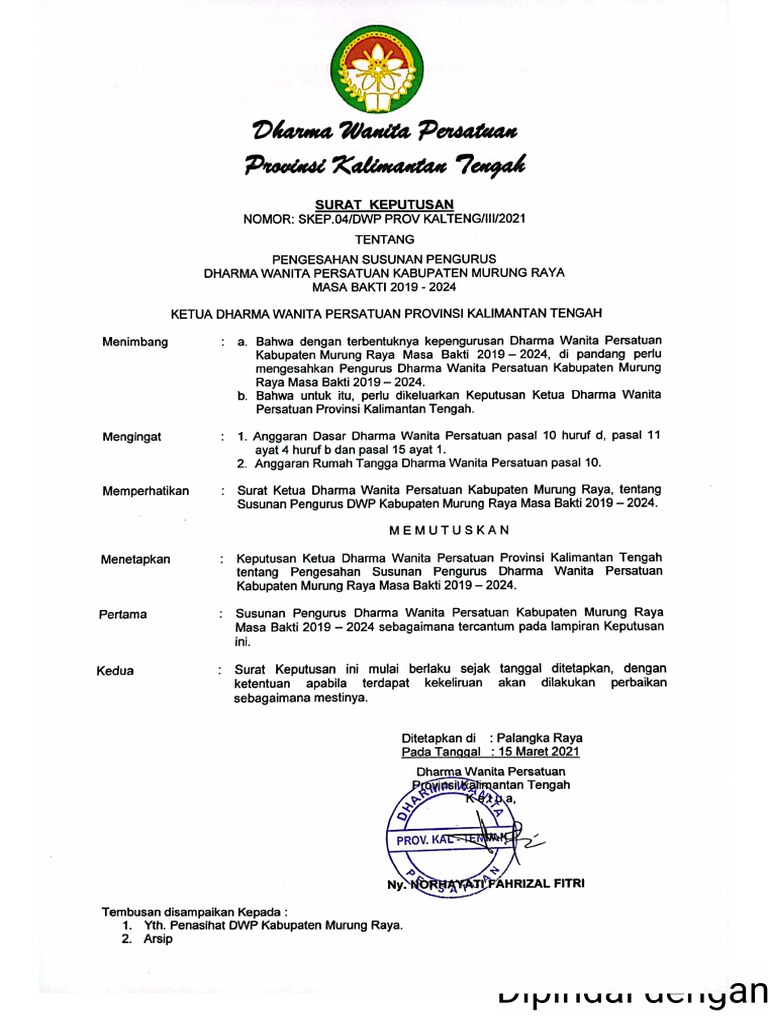 SK DWP Kab Mura | PDF