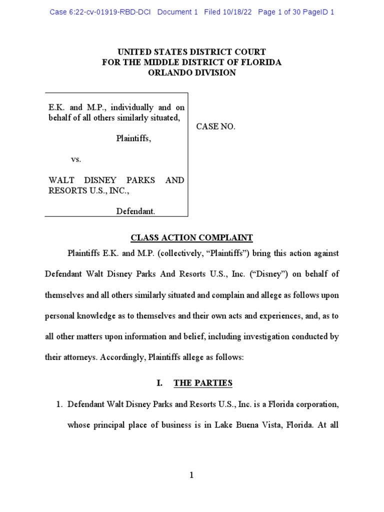 Disney Annual Pass Class Action Suit | PDF | Class Action | Damages