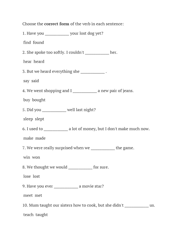 Verb Conjunction 2B | PDF | Language Arts & Discipline | Home & Garden