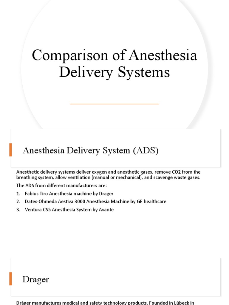 Comparison of ADS Models | PDF | Anesthesia | Manufactured Goods