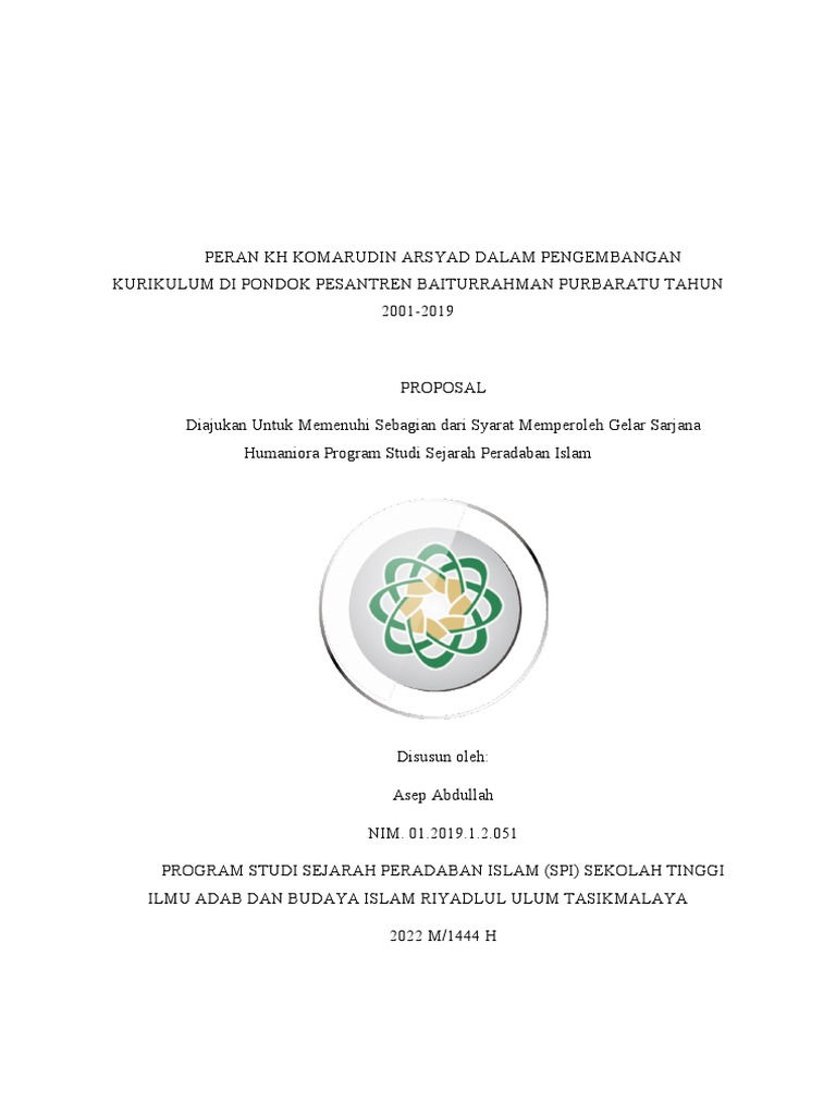 Proposal (Asep Abdullah) | PDF