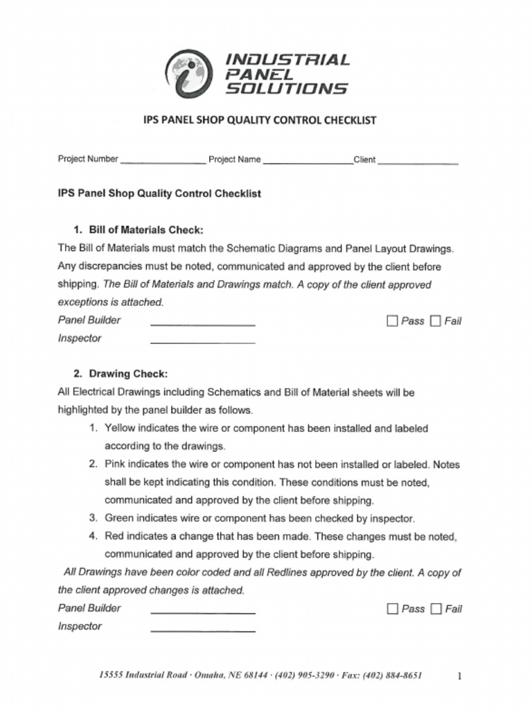 10 Step Quality Control Checklist | PDF