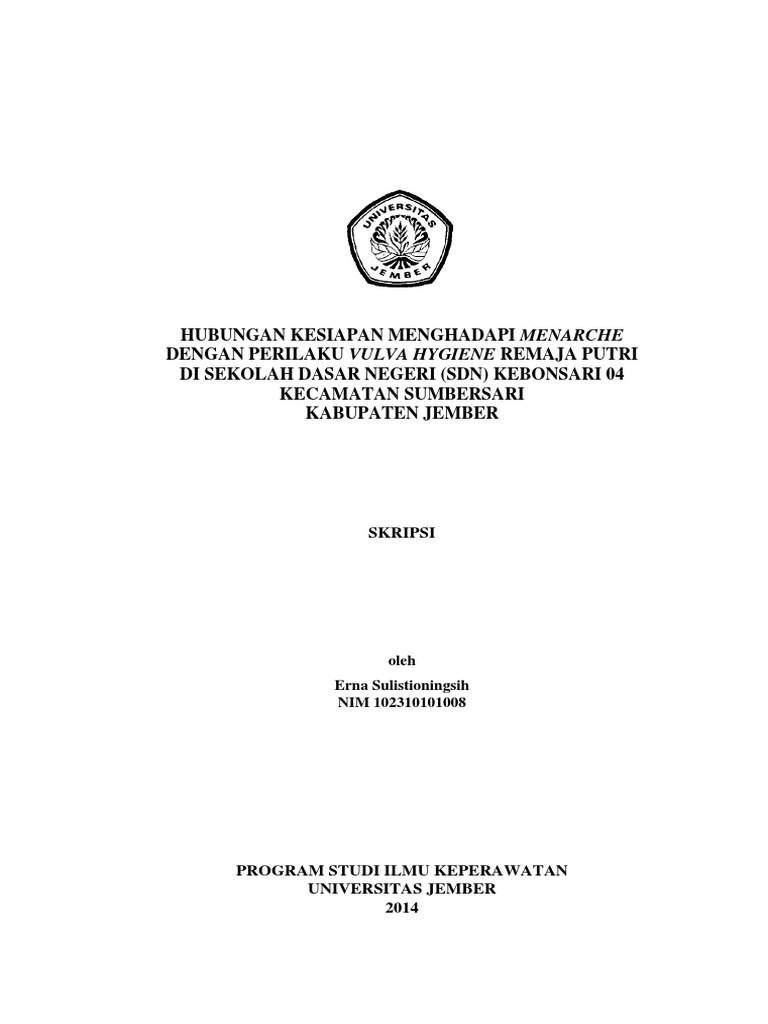 Kesiapan Menarche dan Hygiene Vulva Remaja | PDF | Kesehatan Holistik ...
