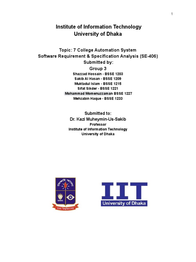 7 College Management System Group 3 | PDF | Use Case | User (Computing)