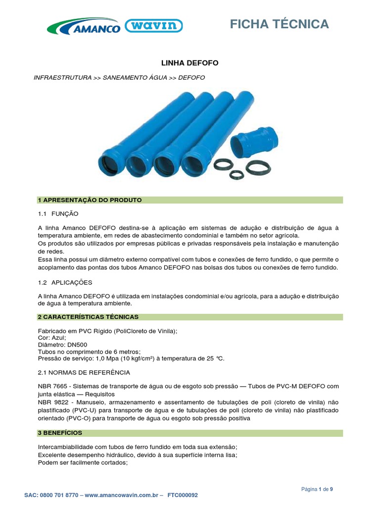 FTC000092 - DEFoFo | PDF | Cloreto de polivinila (PVC) | Solo