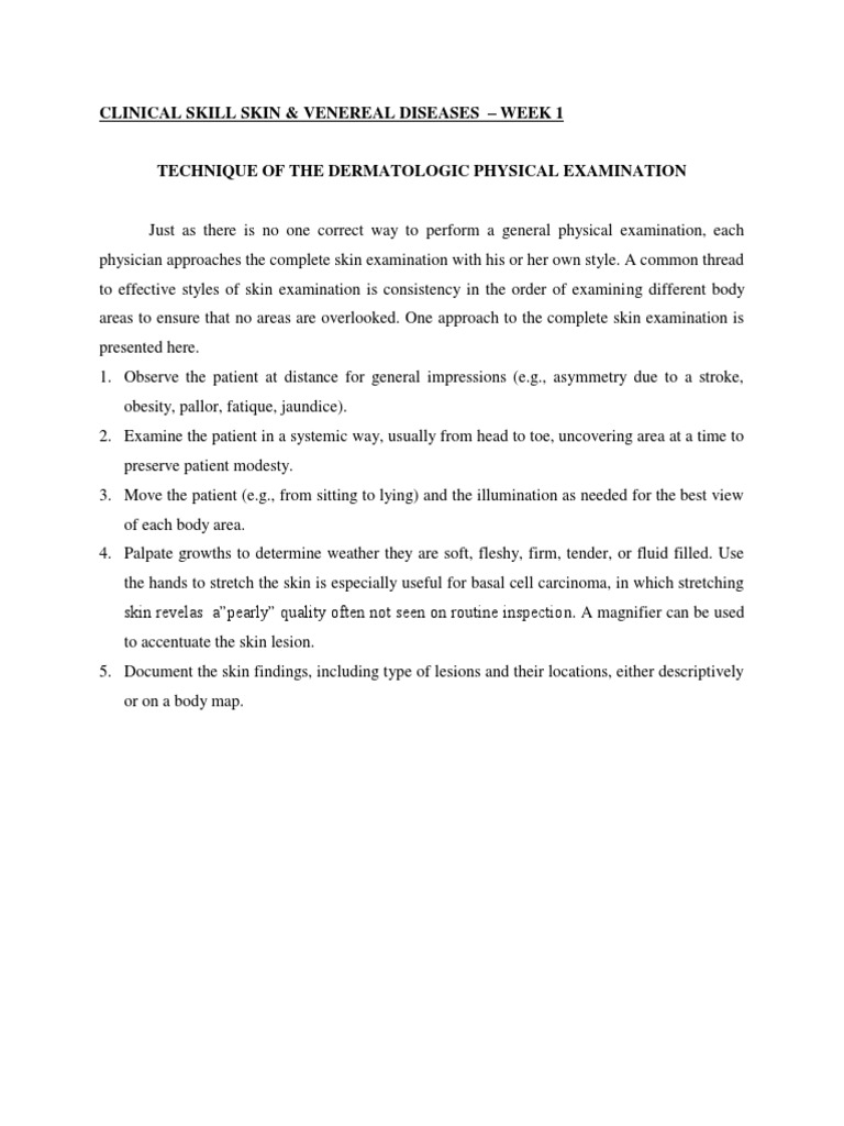 (Tutor & MHSW) PF Kulit & Woods Lamp | PDF | Physical Examination | Dermatology