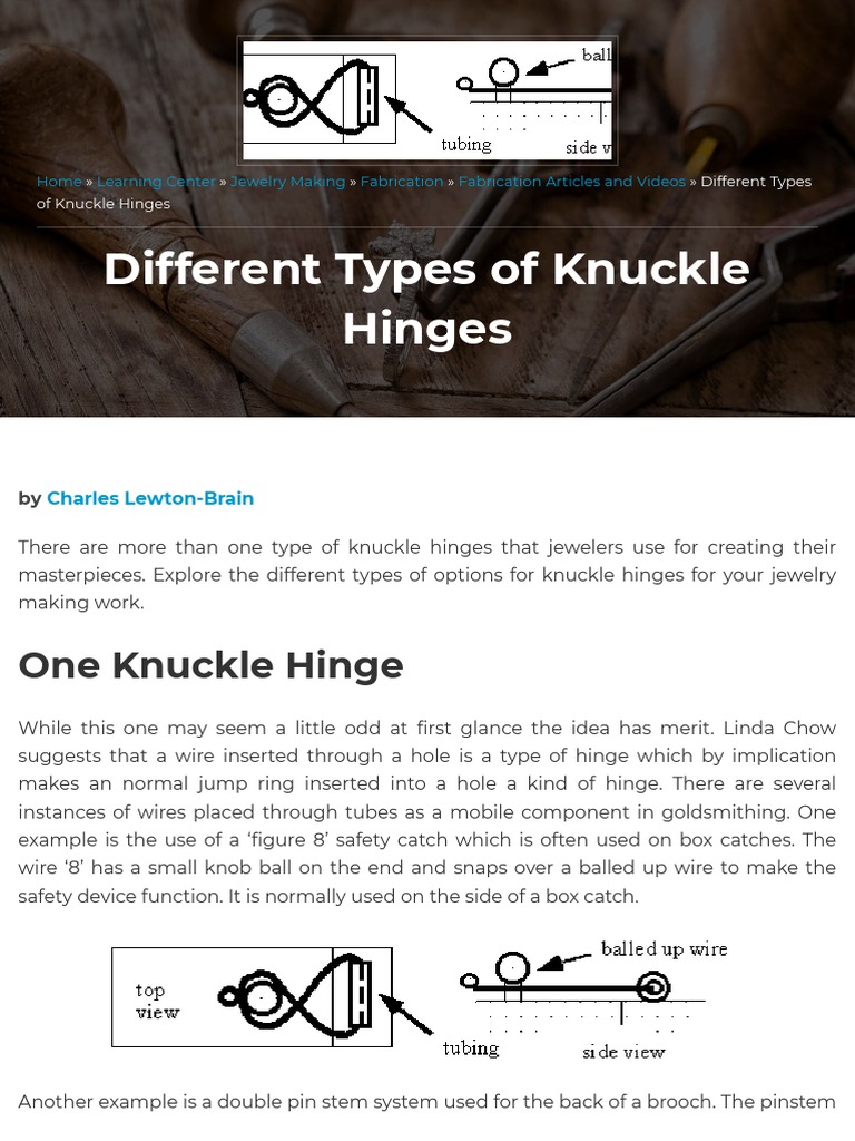 Different Types of Knuckle Hinges | PDF | Soldering | Jewellery