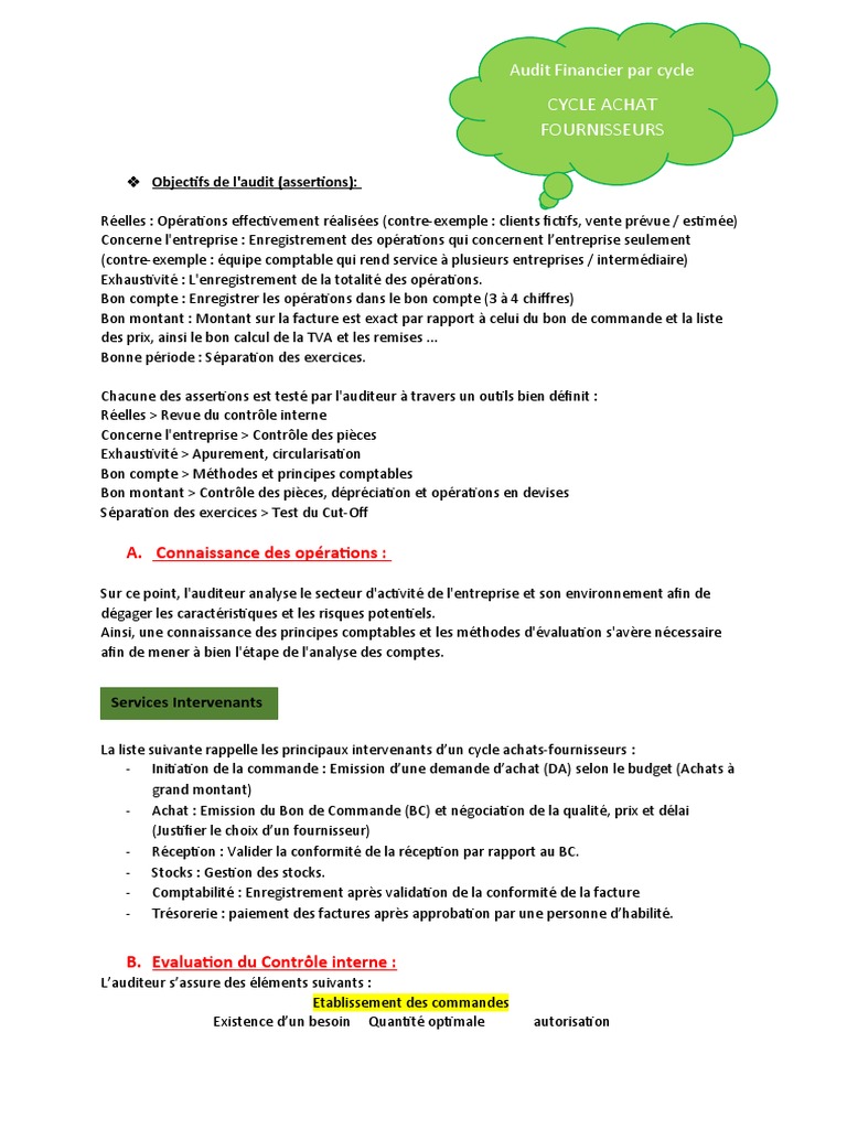 Audit des Principes Comptables FRS | PDF | Facture | Comptabilité