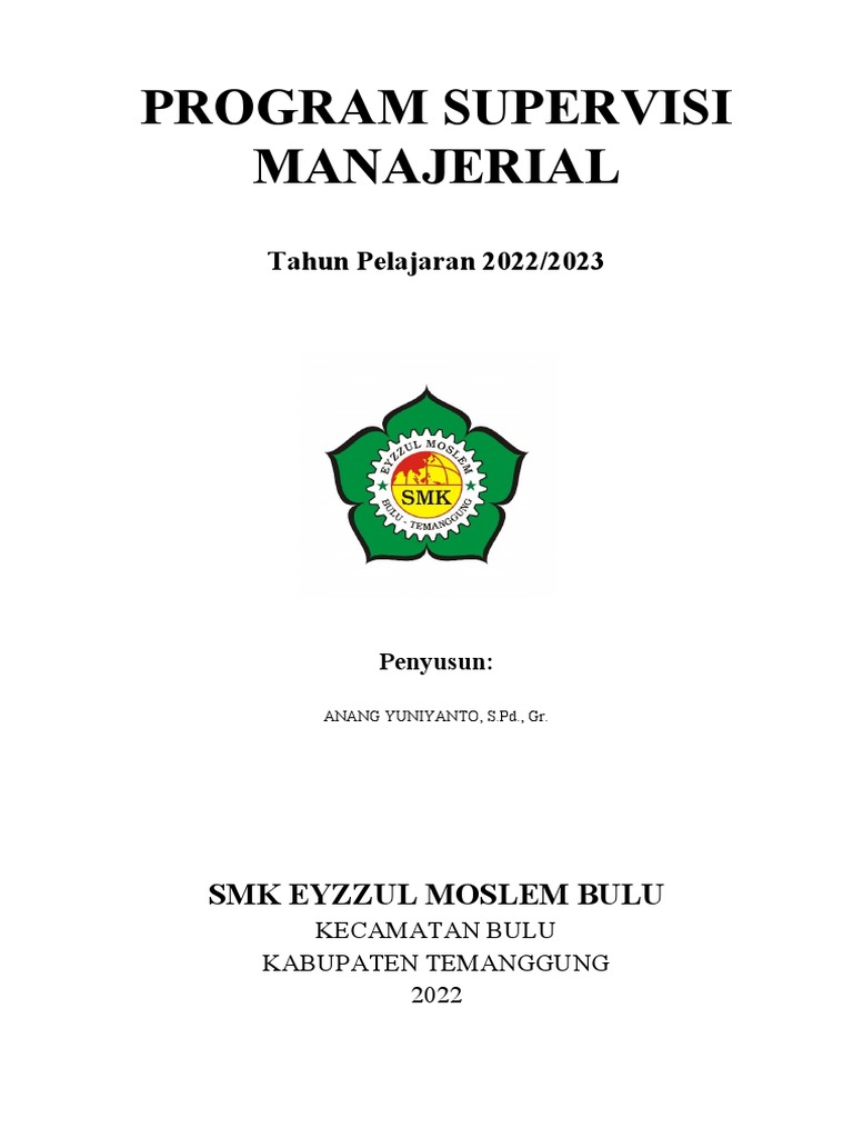 Program Supervisi Manajerial Sekolah | PDF | Karier & Perkembangan