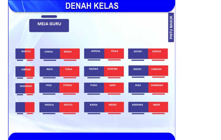 Denah Kelas V.B 2022-2023 | PDF