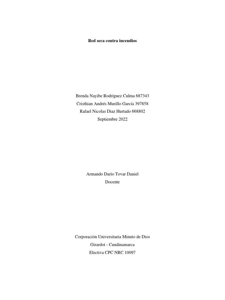 Red Seca Contra Incendios | PDF | Combustibles