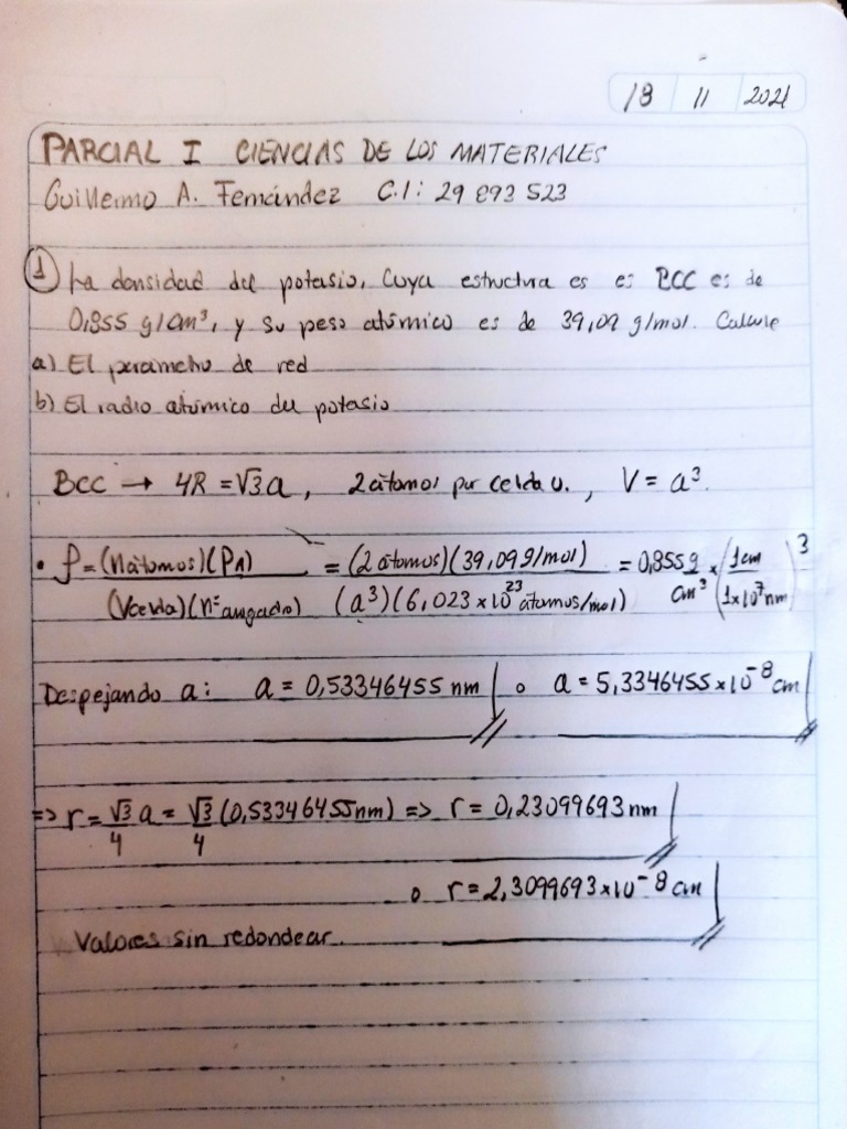 Parcial 1 Pregunta 1 Ciencias - Guillermo F | PDF Parcial 1 Pregunta 1 Ciencias - Guillermo F | PDF