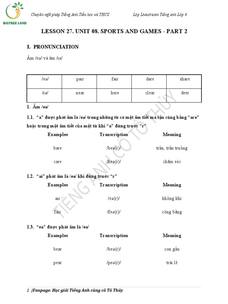 Lesson 27. Unit 8. Part 2 11.02.2022 | PDF