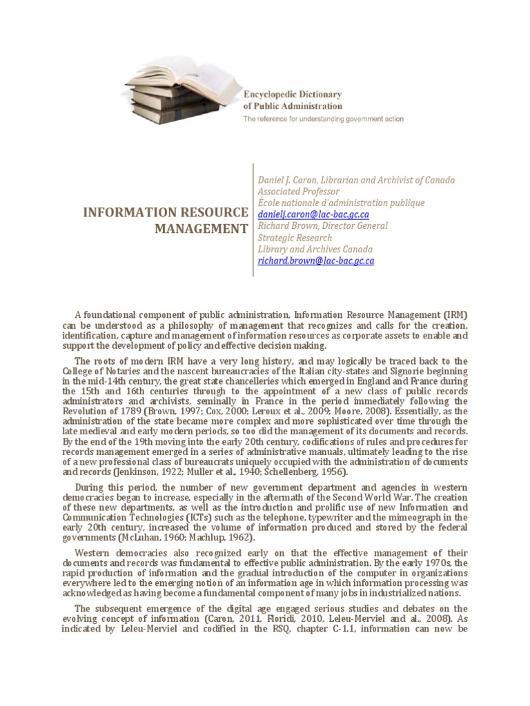 Information Resource Planning | PDF | Information | International Organization For Standardization