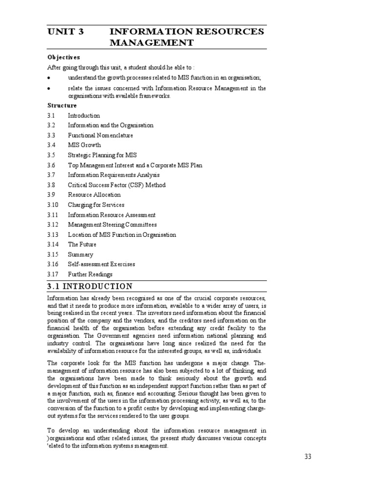 Information Resource Planning | PDF | Strategic Management | Information