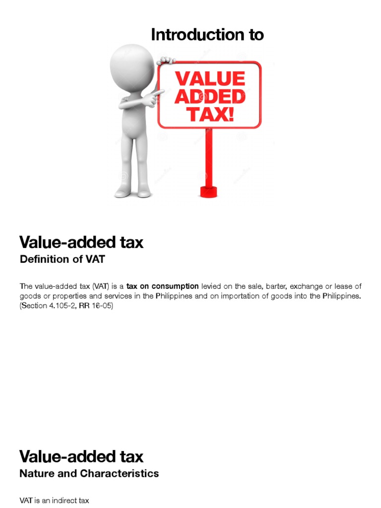 B. Introduction To VAT Final | PDF | Value Added Tax | Taxes