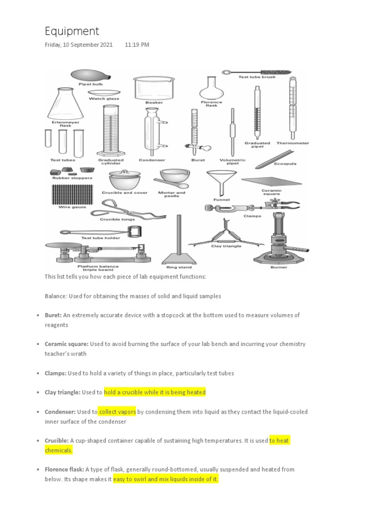 Laboratory Equipment | PDF
