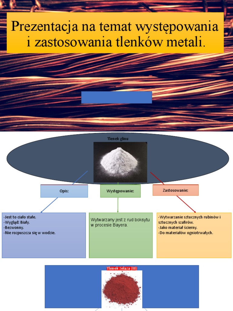 Występowanie I Zastosowanie Tlenków Metali | PDF