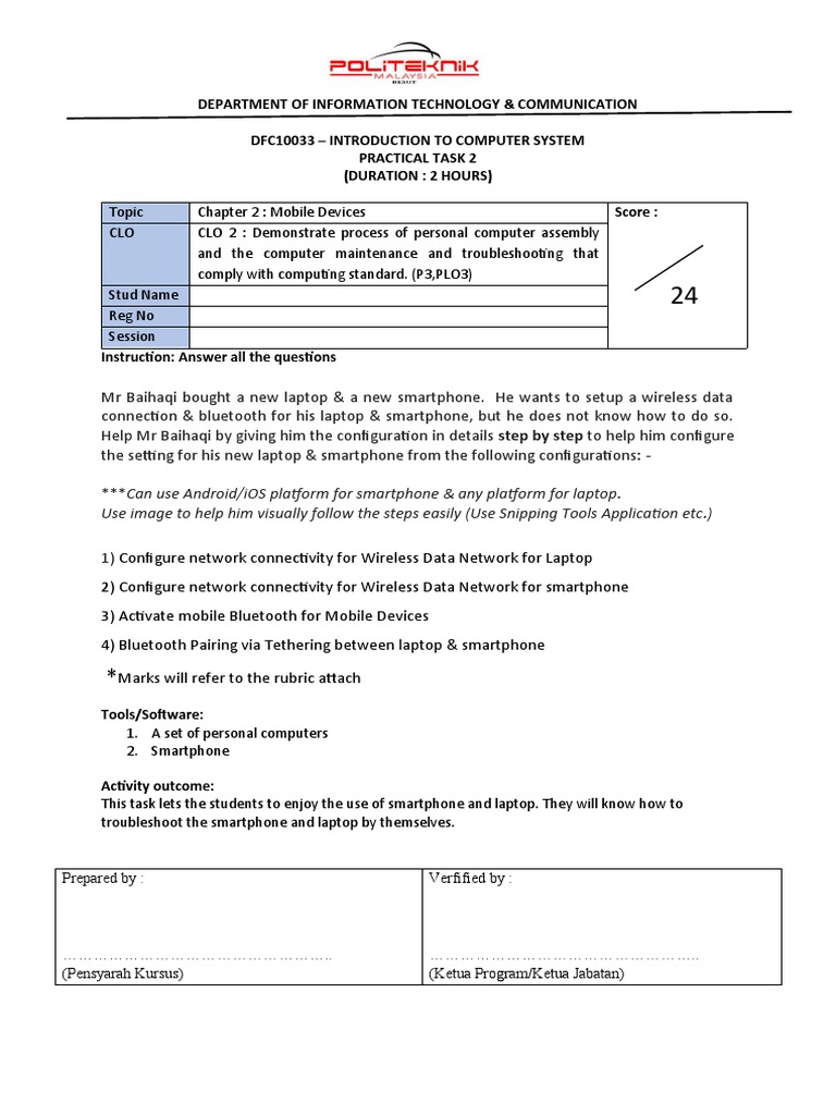 Practical Task 2 | PDF | Smartphone | Bluetooth