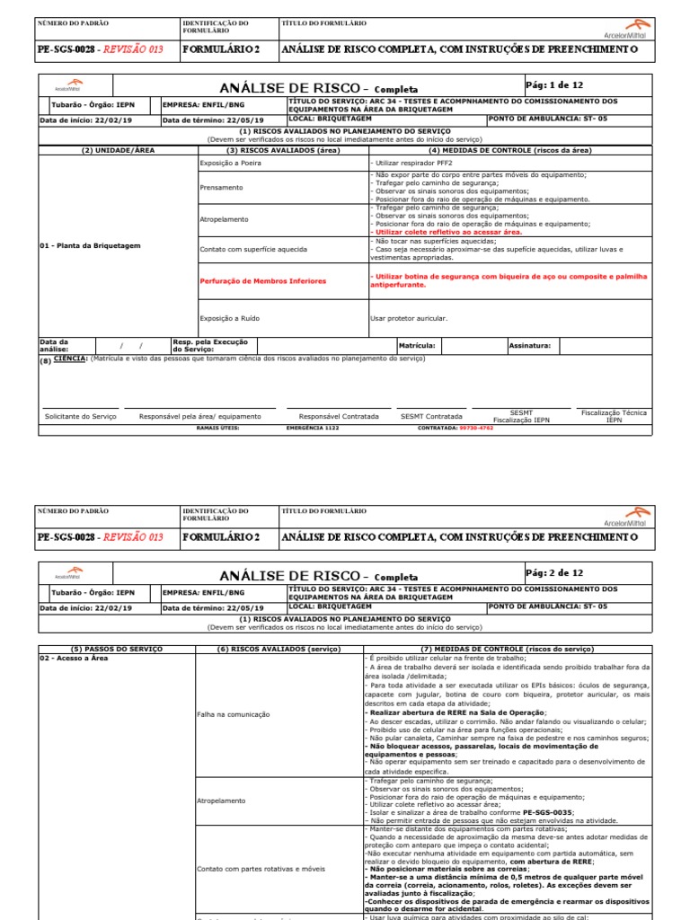 Arc 34 - Testes e Acompnhamento Do Comissionamento Dos Equipamentos Na ...