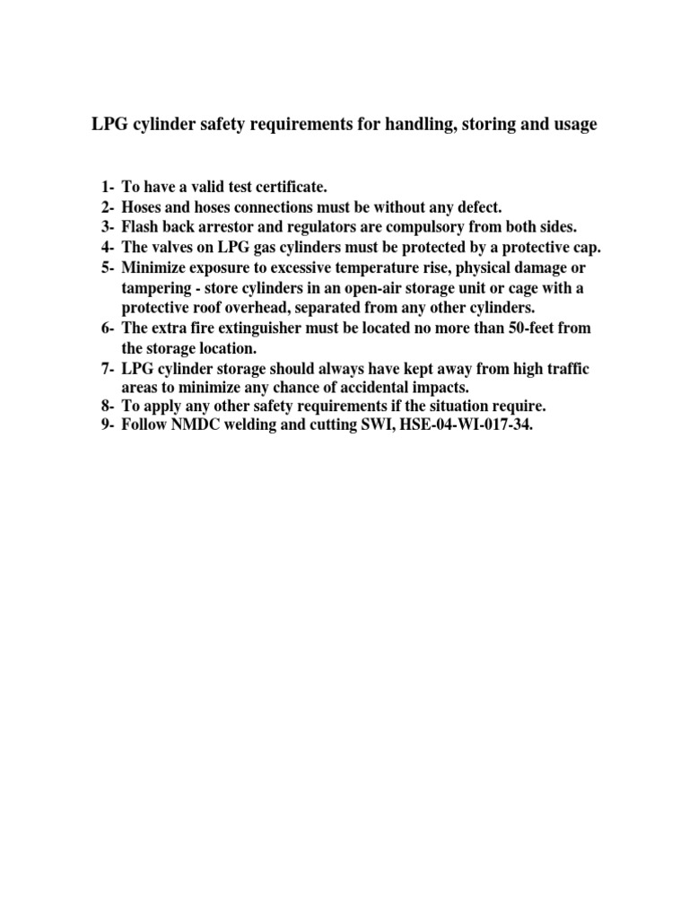 LPG Cylinder Safety Guidelines 2023 | PDF