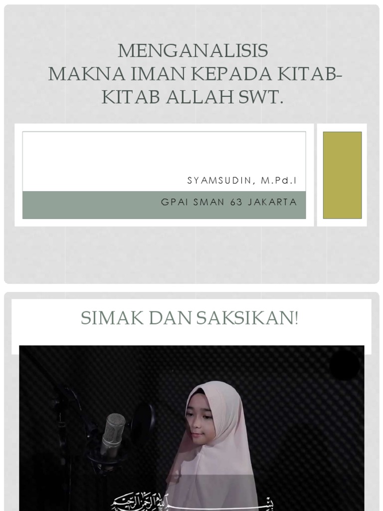 Makna Iman pada Kitab Allah SWT | PDF | Filsafat