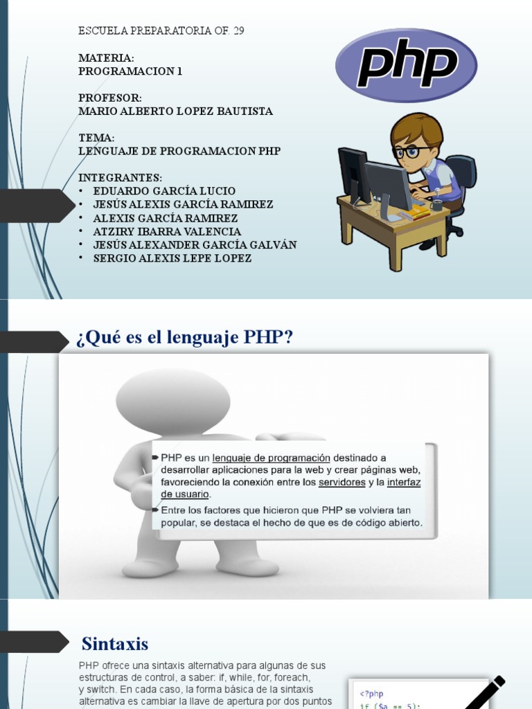 Lenguaje PHP | PDF | Php | Lenguaje de programación Lenguaje PHP | PDF | Php | Lenguaje de programación