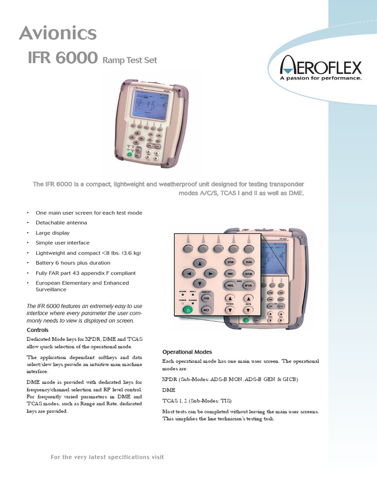 Tehnicheskie H X Ifr 6000 | PDF | Radio Technology | Electrical Engineering