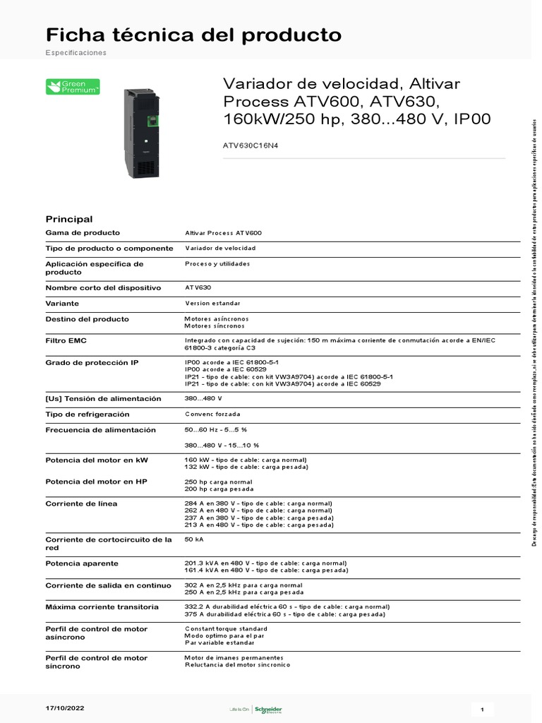 Altivar Process ATV600 - ATV630C16N4 | PDF | Impedancia eléctrica | Relé