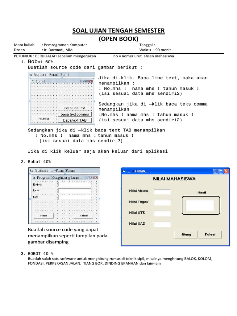 Okxxxxx OK SOAL UAS PEMROGRAMAN 2022 | PDF