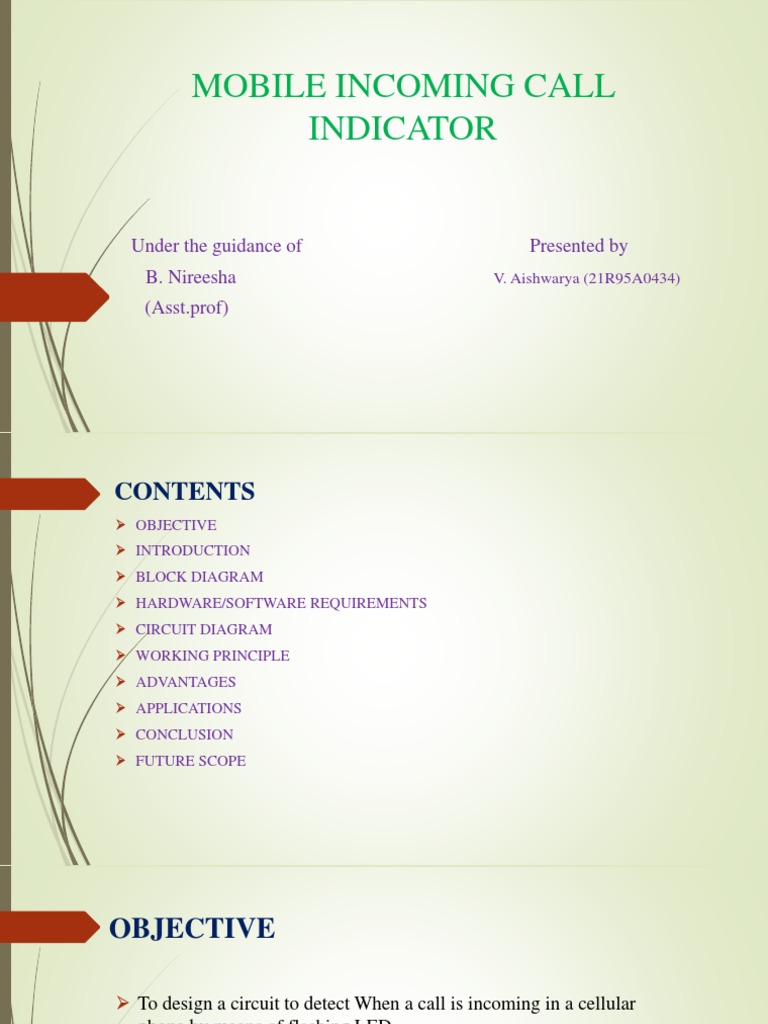 Mobile Incoming Call Indictor | PDF | Inductor | Telephone