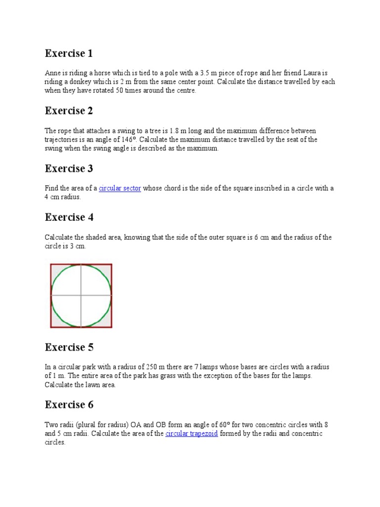 Analytic Geometry Circle Problems | PDF | Circle | Area