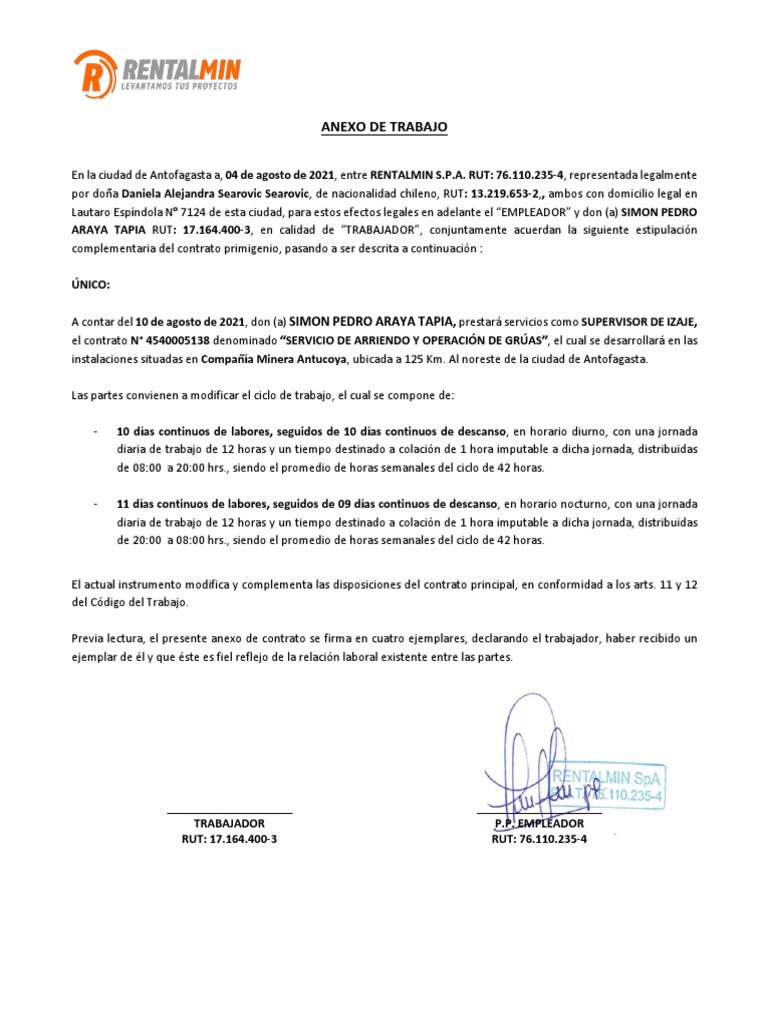 Araya, Simon - Anexo ANT 5138 | PDF | Finanzas y dinero | Derecho