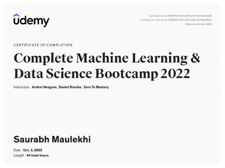 ML Certificate | PDF