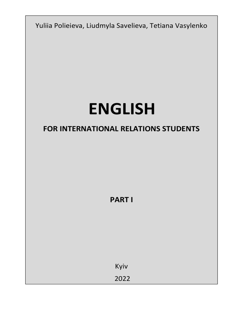 ENGLISH For International Relations Students (UNIT 1) | PDF