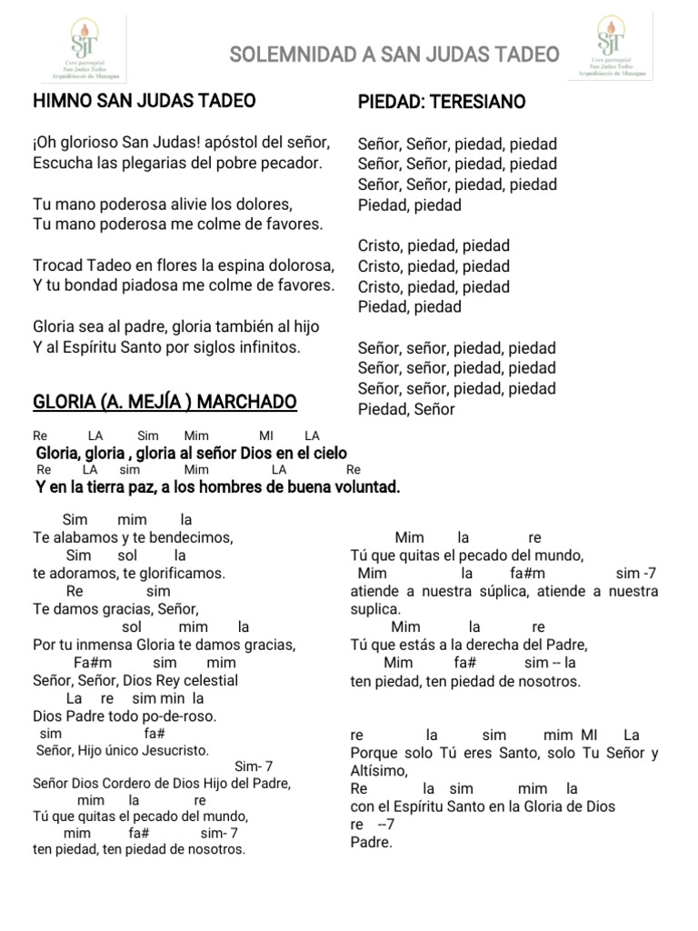 Solemnidad A San Judas Tadeo | PDF