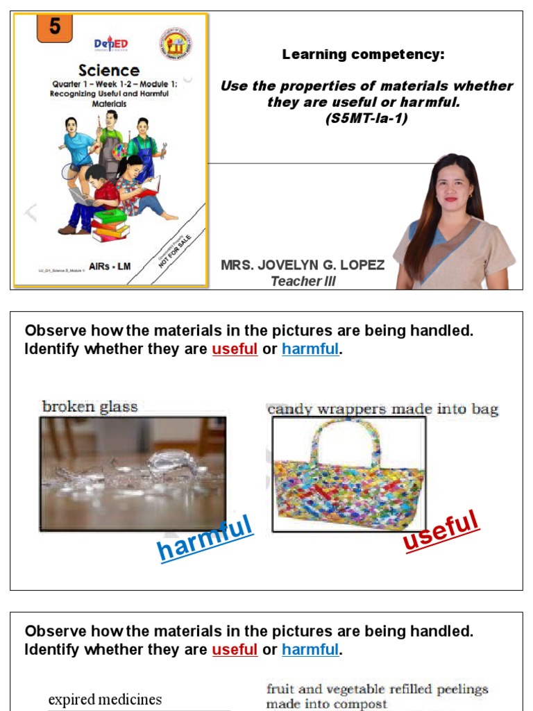 Useful vs. Harmful Materials Guide | PDF | Waste | Landfill