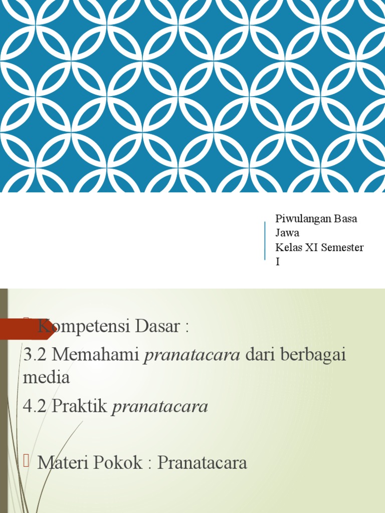 Materi Pranatacara | PDF
