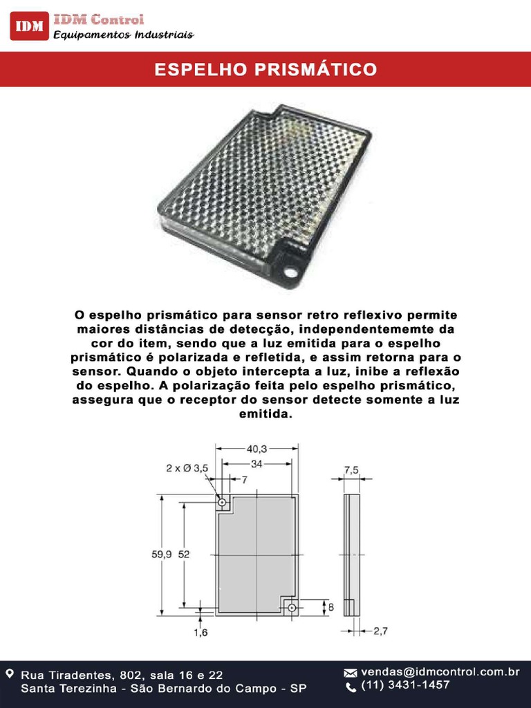 Manual Espelho Prismático Sensor Foto-Elétrico | PDF