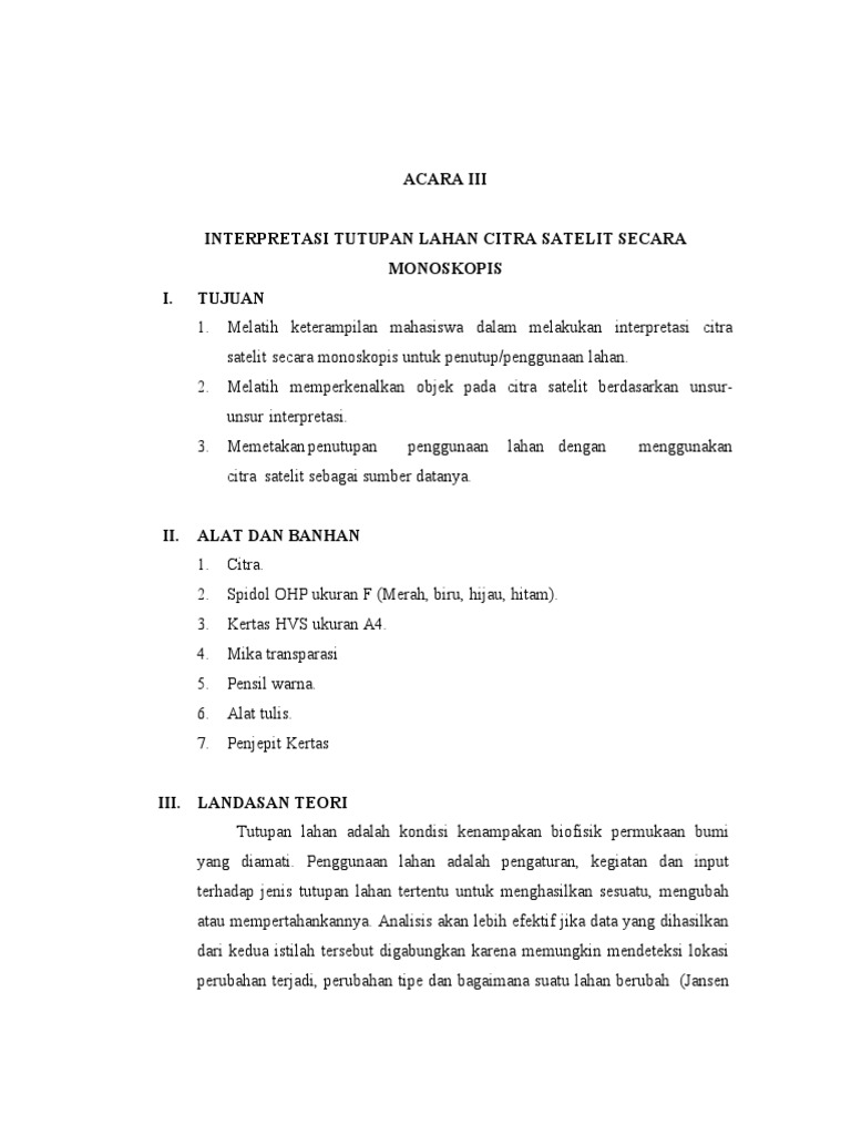 Acara Iii | PDF