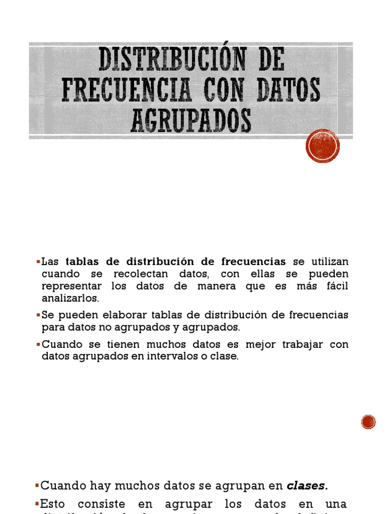 Distribución de Frecuencia Con Datos Agrupados | PDF | Muestreo ...