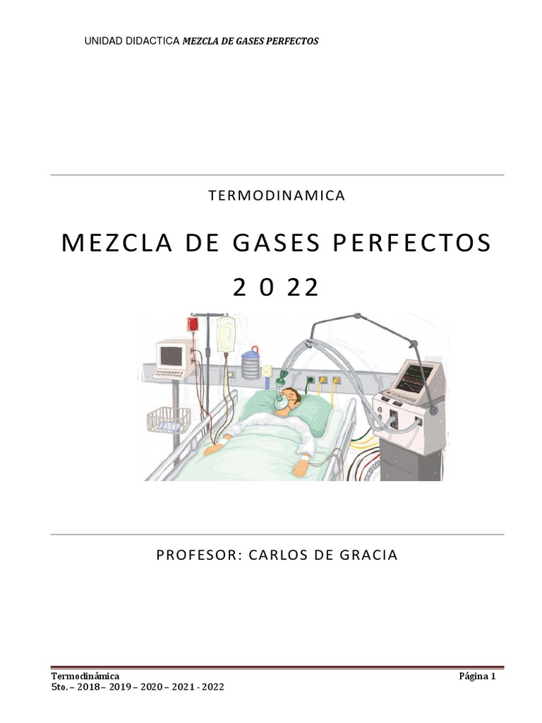 Guion Didáctico Mezcla de Gases Perfectos 2022 | PDF | Atmósfera de ...