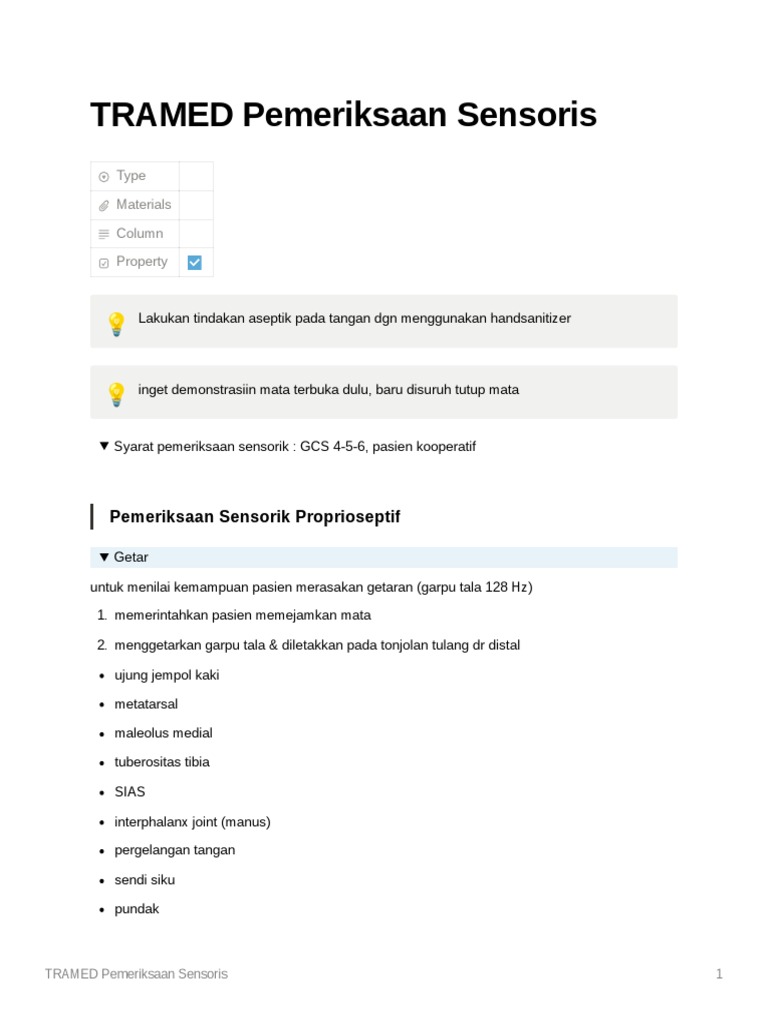 Pemeriksaan Sensorik: Petunjuk Lengkap untuk Menilai Fungsi Sensorik ...
