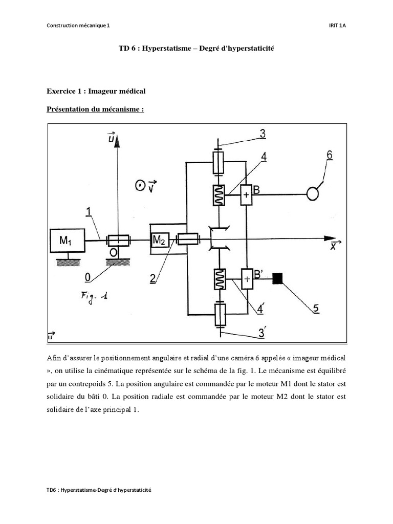 Degré d'hyperstatisme en mécanique | PDF