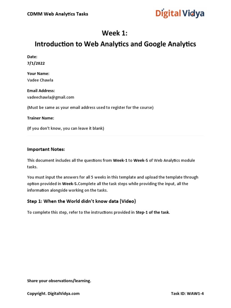 Web Analytics - Done | PDF | Blog | Websites