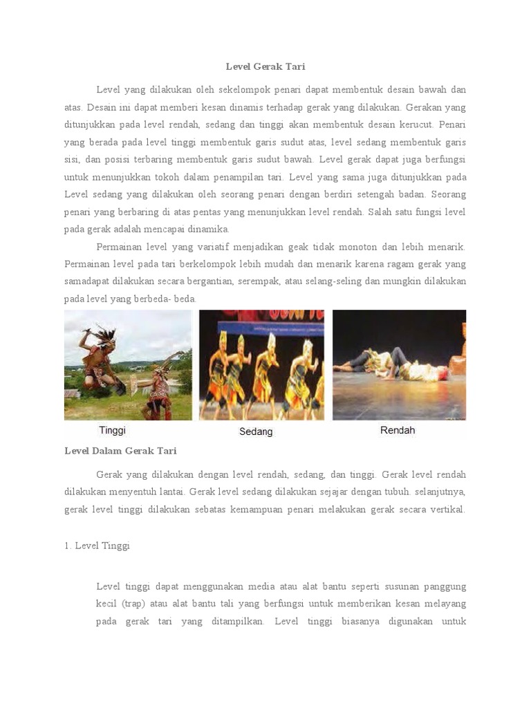 Level Gerak Tari | PDF
