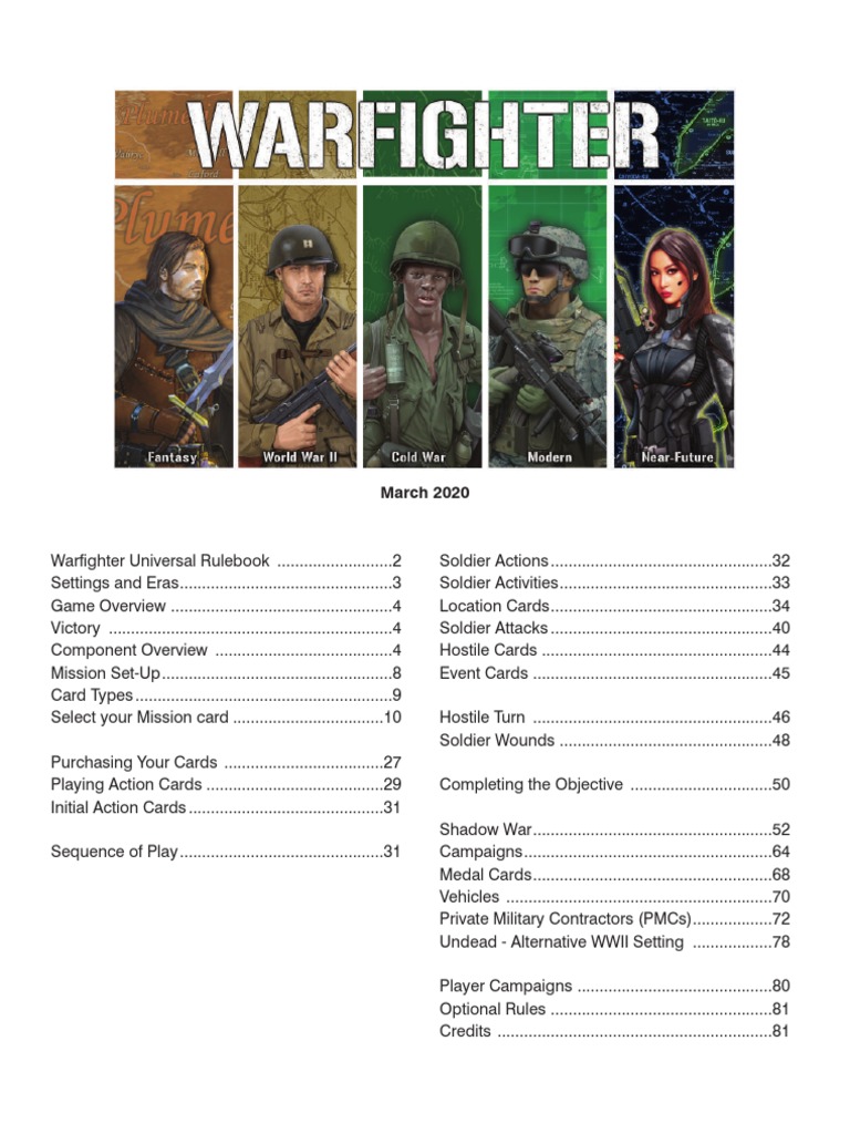 Warfighter Universal Rulebook 032020-Compressed Compressed | PDF ...